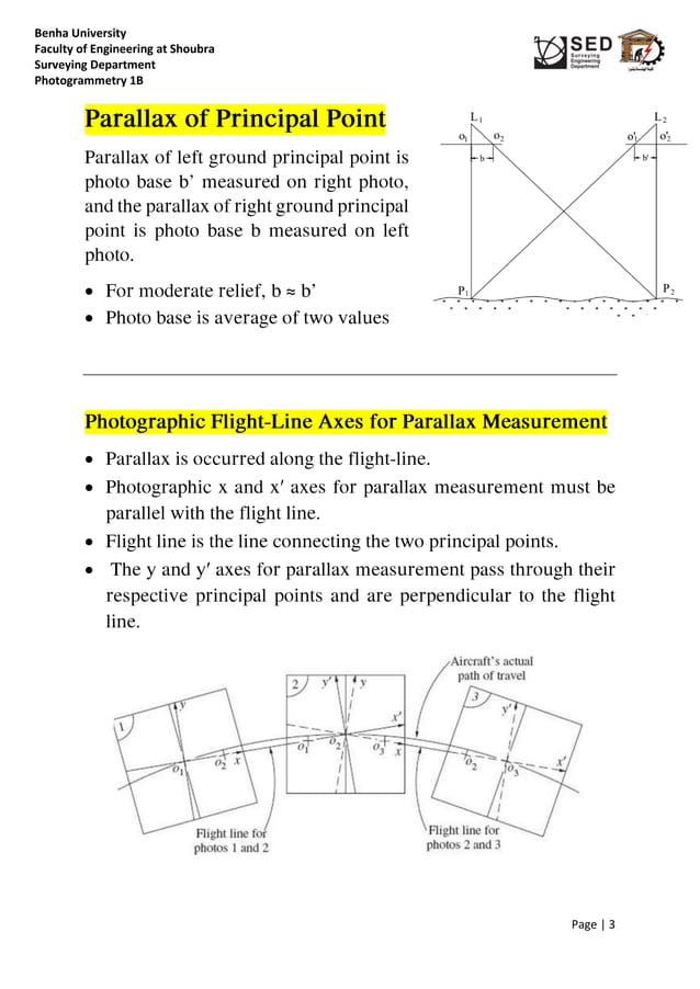 Photogrammetry - Stereoscopic Parallax | PDF
