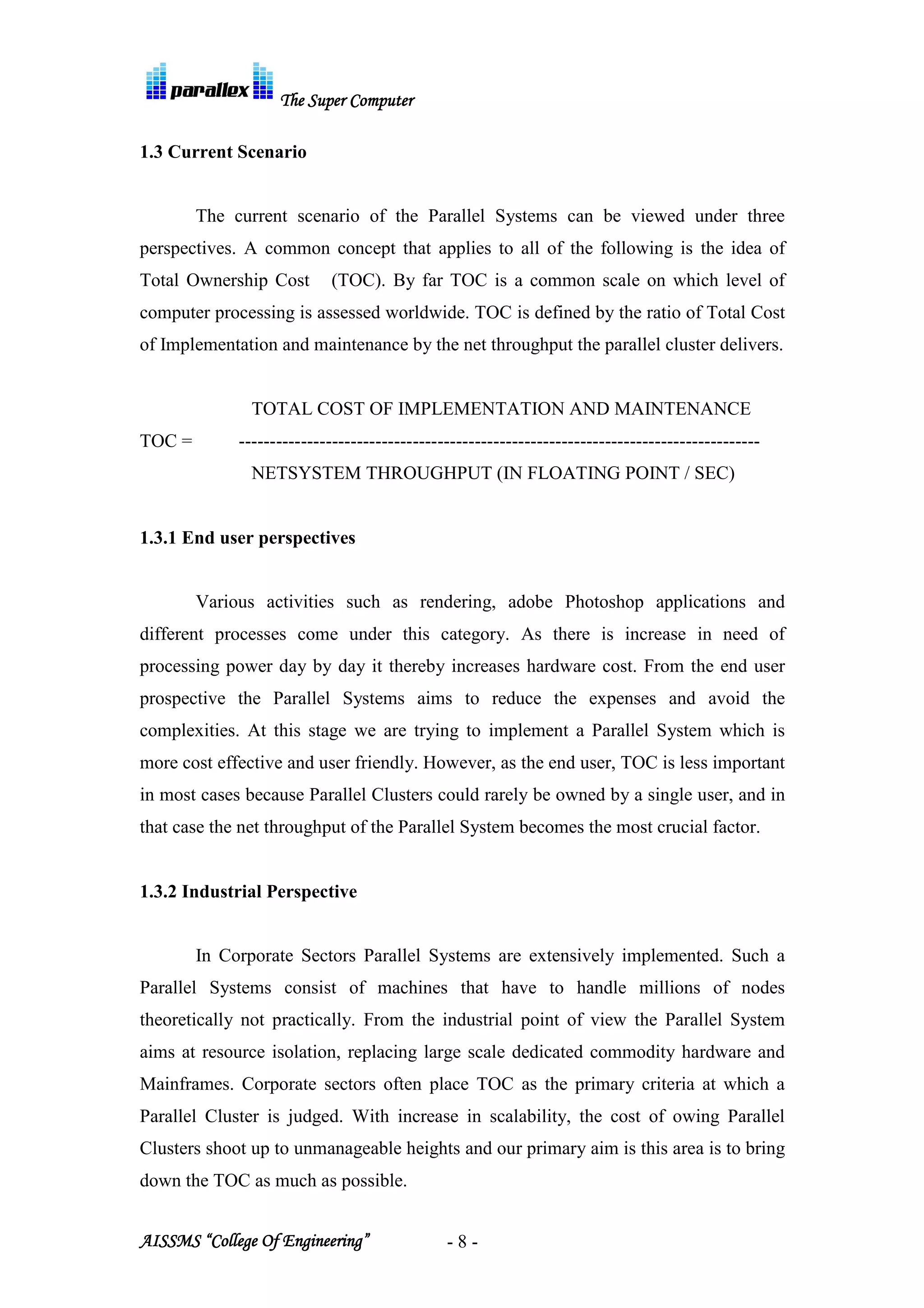 Parallex - The Supercomputer | PDF