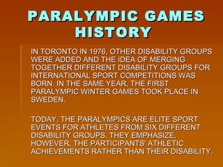 Paralympic games | PPT