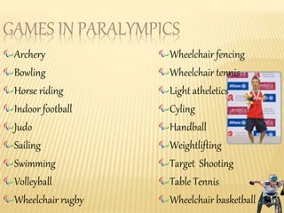 Paralympic games | PPTX