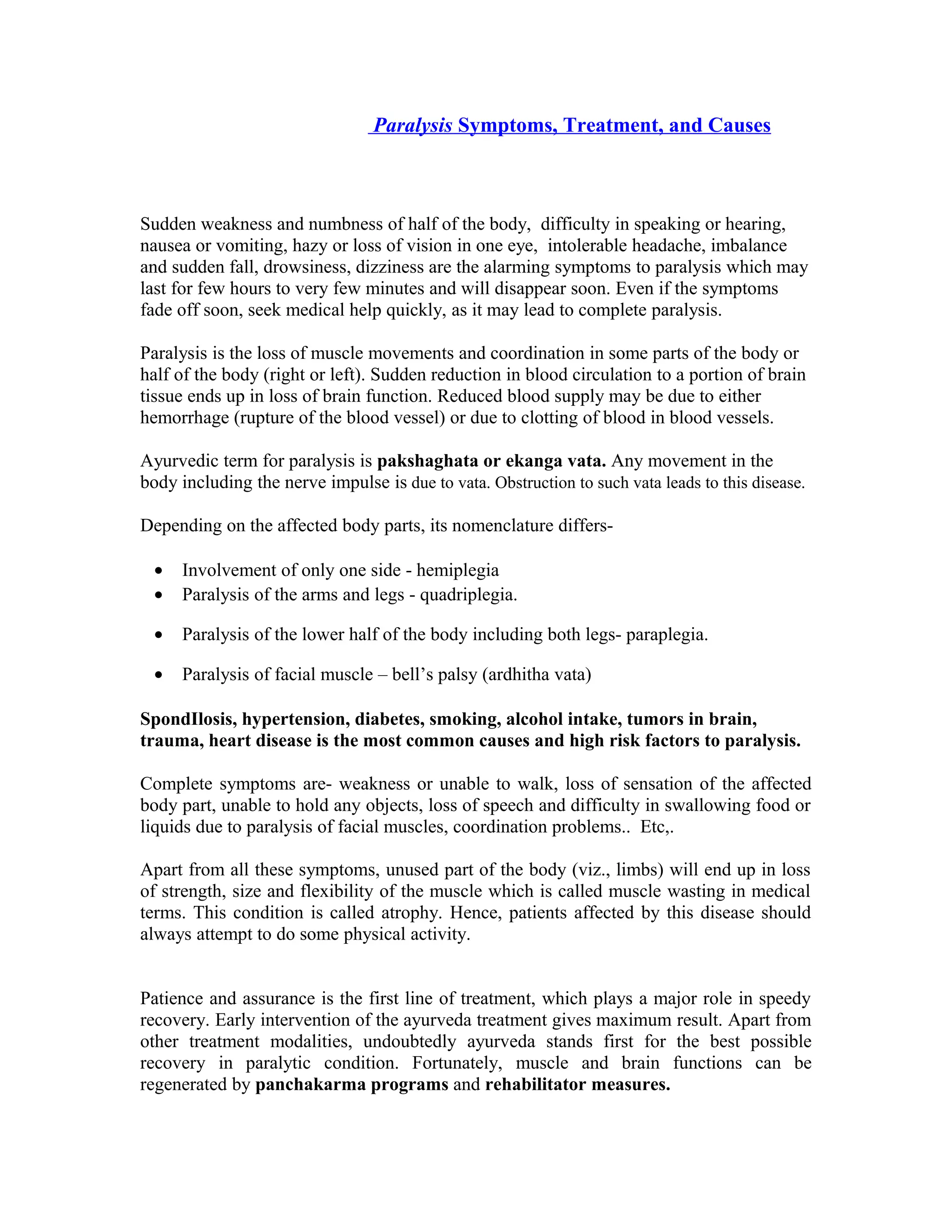 Paralysis new | DOC