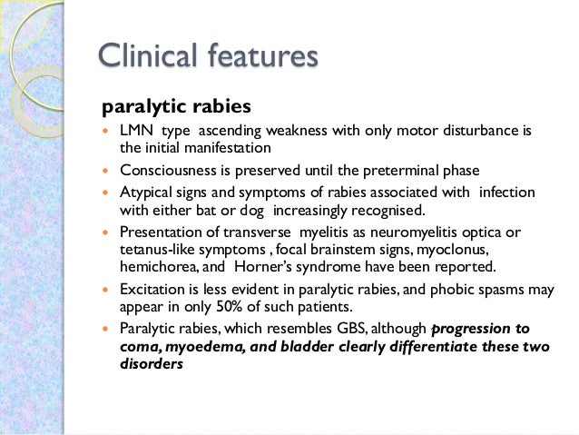 Paralytic RABIES