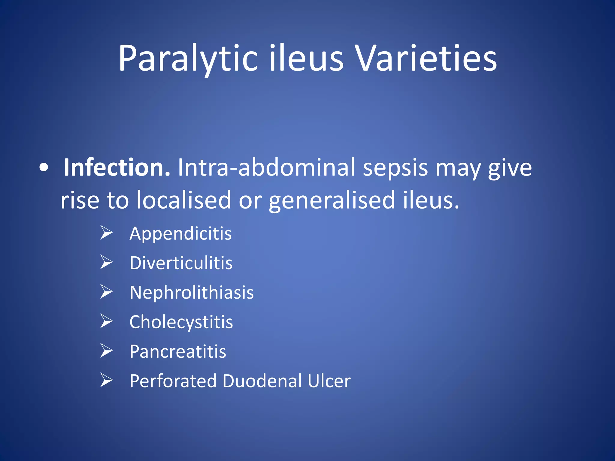 Paralytic ileus | PPTX