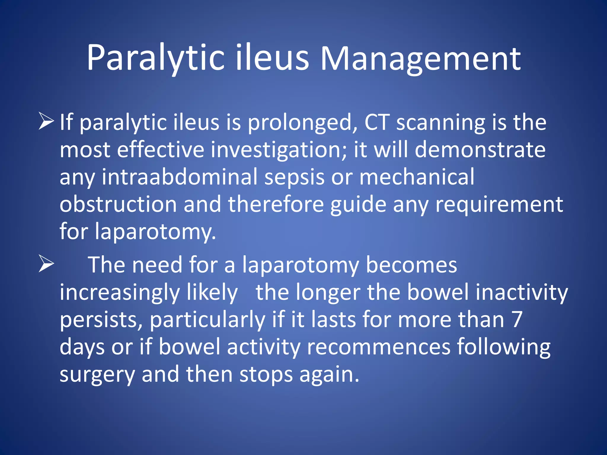 Paralytic ileus | PPTX