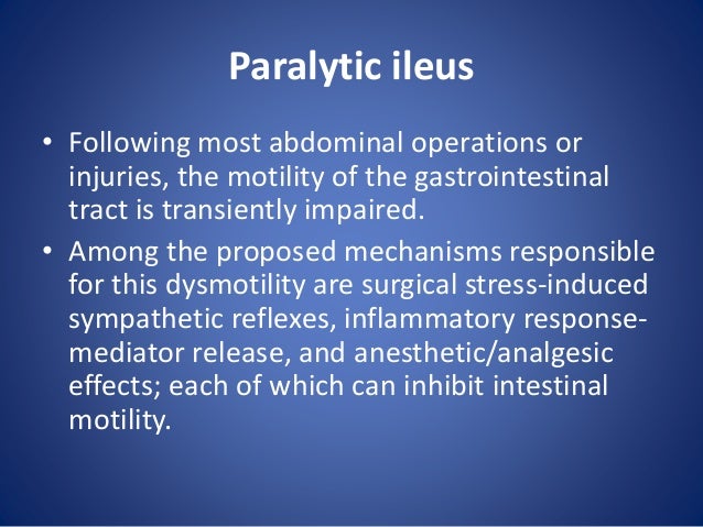 Paralytic ileus