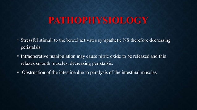 Paralytic ileus | PPTX | Digestive Disorders | Diseases and Conditions