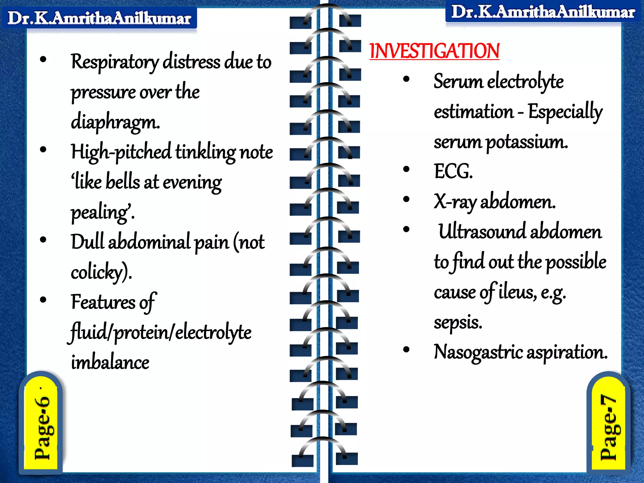 Paralytic ileus (adynamic intestinal obstruction) | PPTX