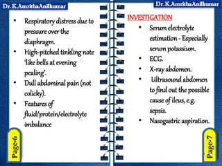 Paralytic ileus (adynamic intestinal obstruction) | PPTX
