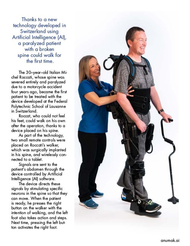 Paralyzed Patient Succeeds In Walking Thanks To Artificial Intelligence ...