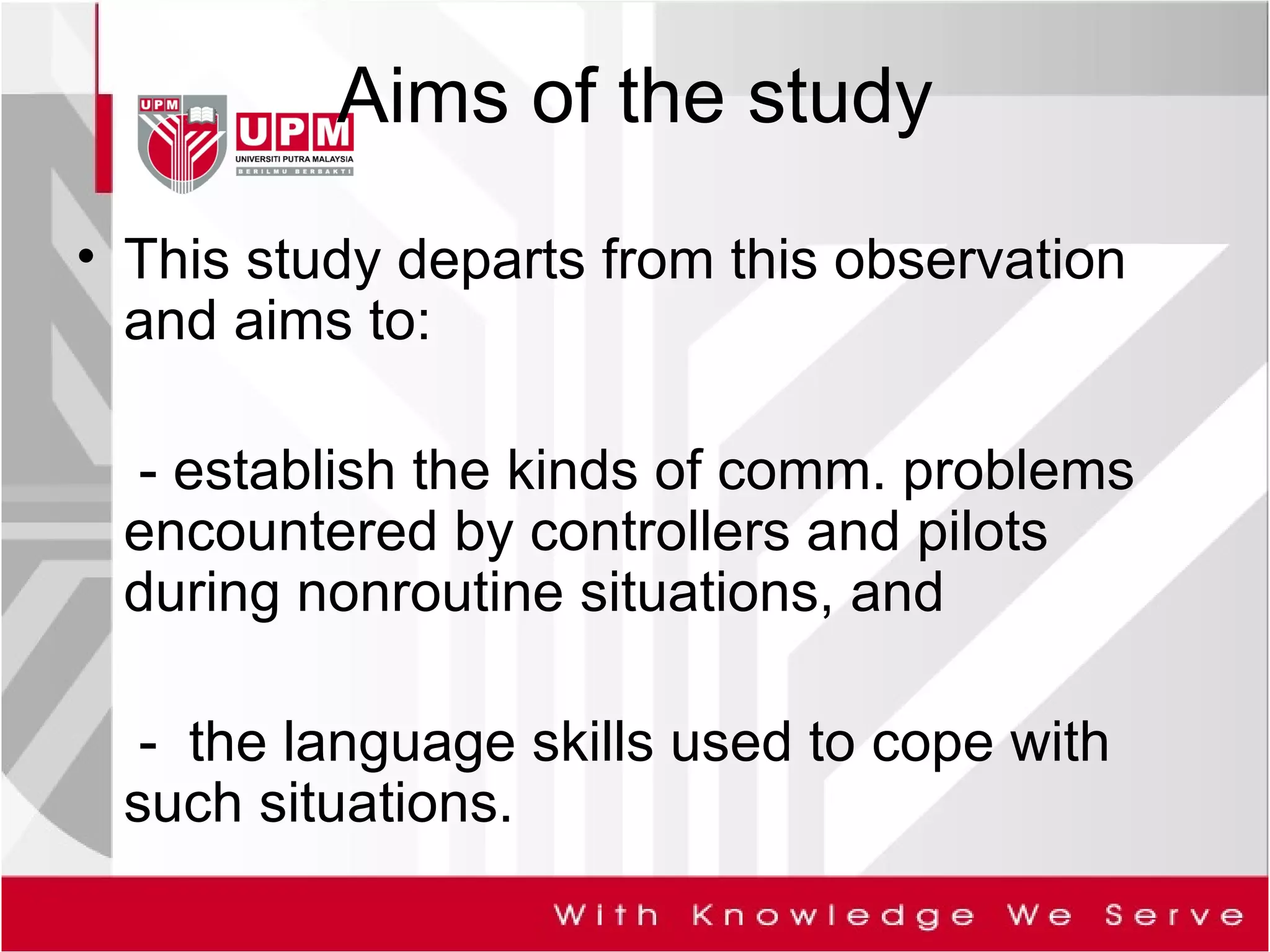 Oral Communication in Air Traffic Control | PPT