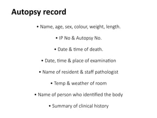 Autopsy , methods of the autopsy summary | PPT