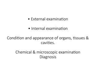 Autopsy , methods of the autopsy summary | PPT