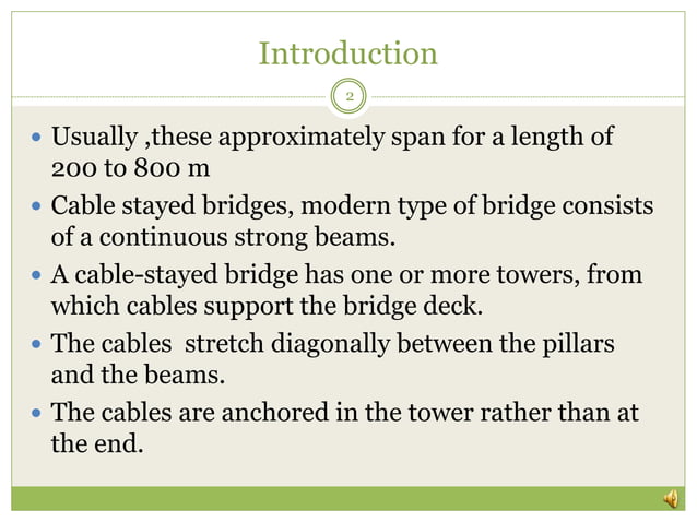 Analysis of cable stayed bridges | PPTX | Civil Engineering Industry ...