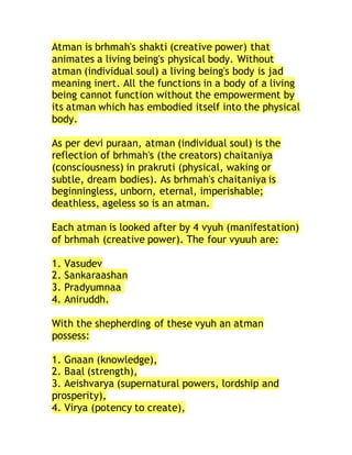 Paramatman & atman . | DOCX | Hinduism | Religion & Spirituality