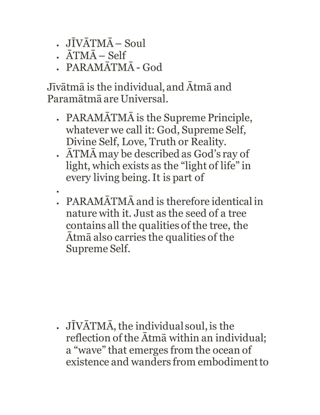 Paramatma soul and trig a mig owed type soul creation . | PDF