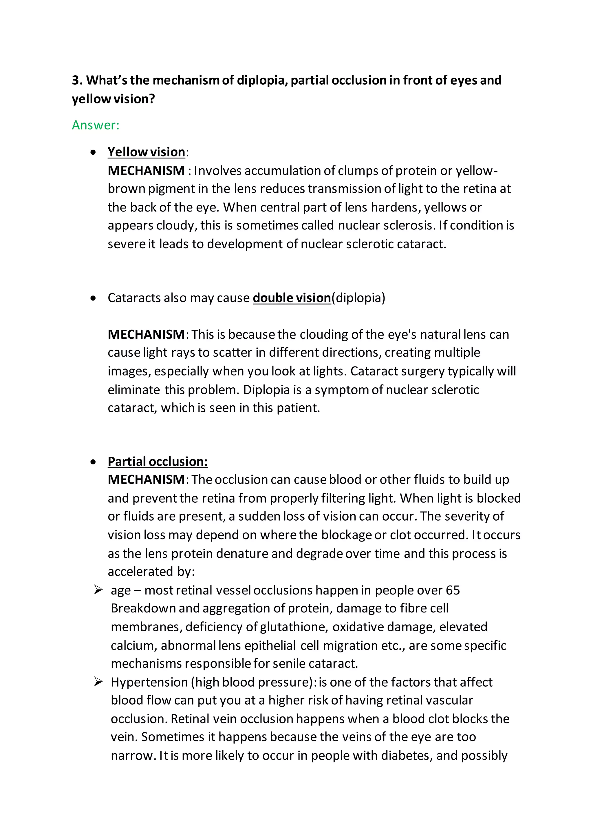opthalmology case presentation - senile cataract | DOCX