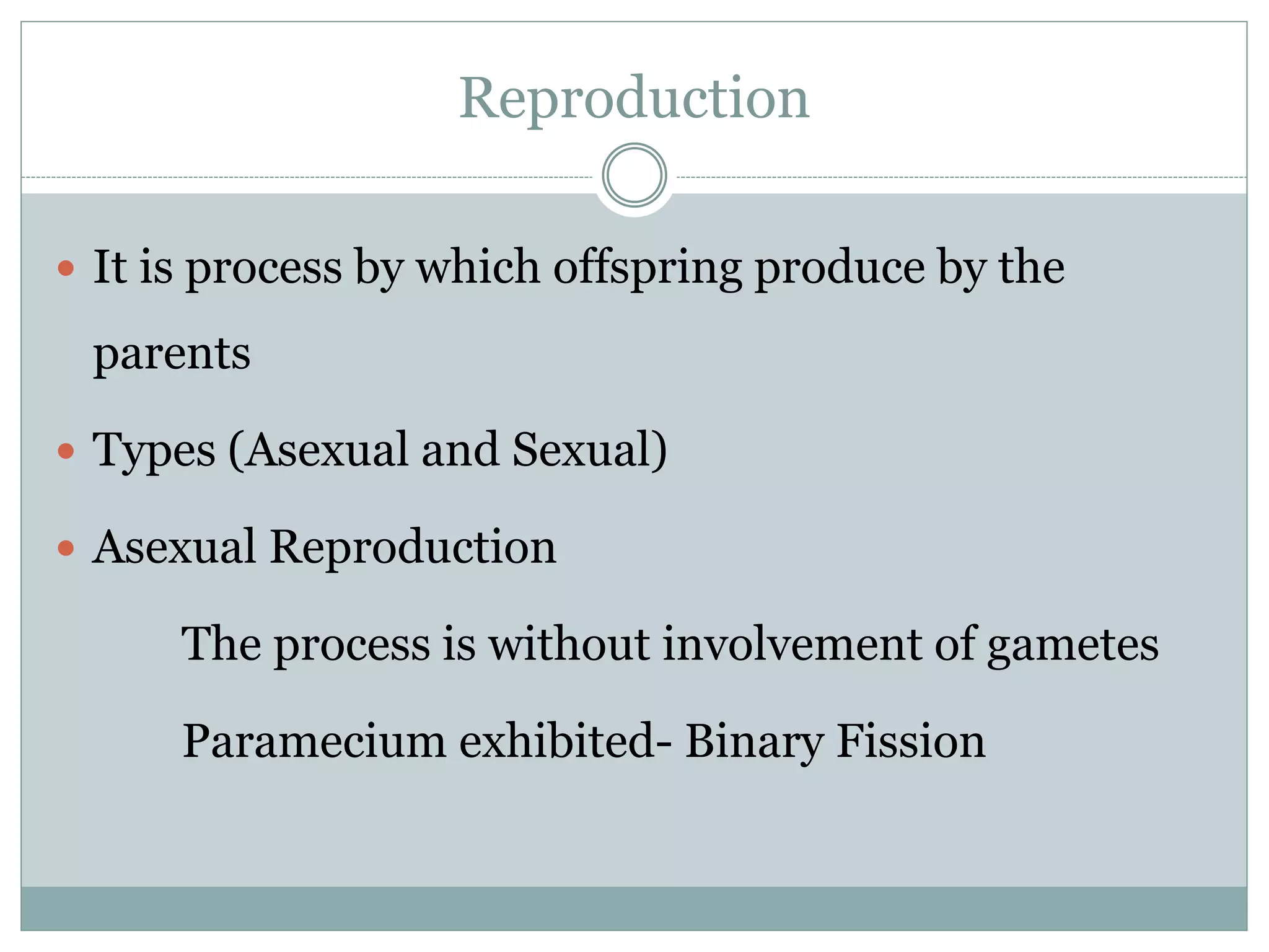 Structure and Reproduction of Paramecium | PPTX