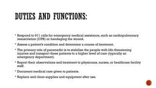 Paramedic.pptx for the students and paramedics | PPTX