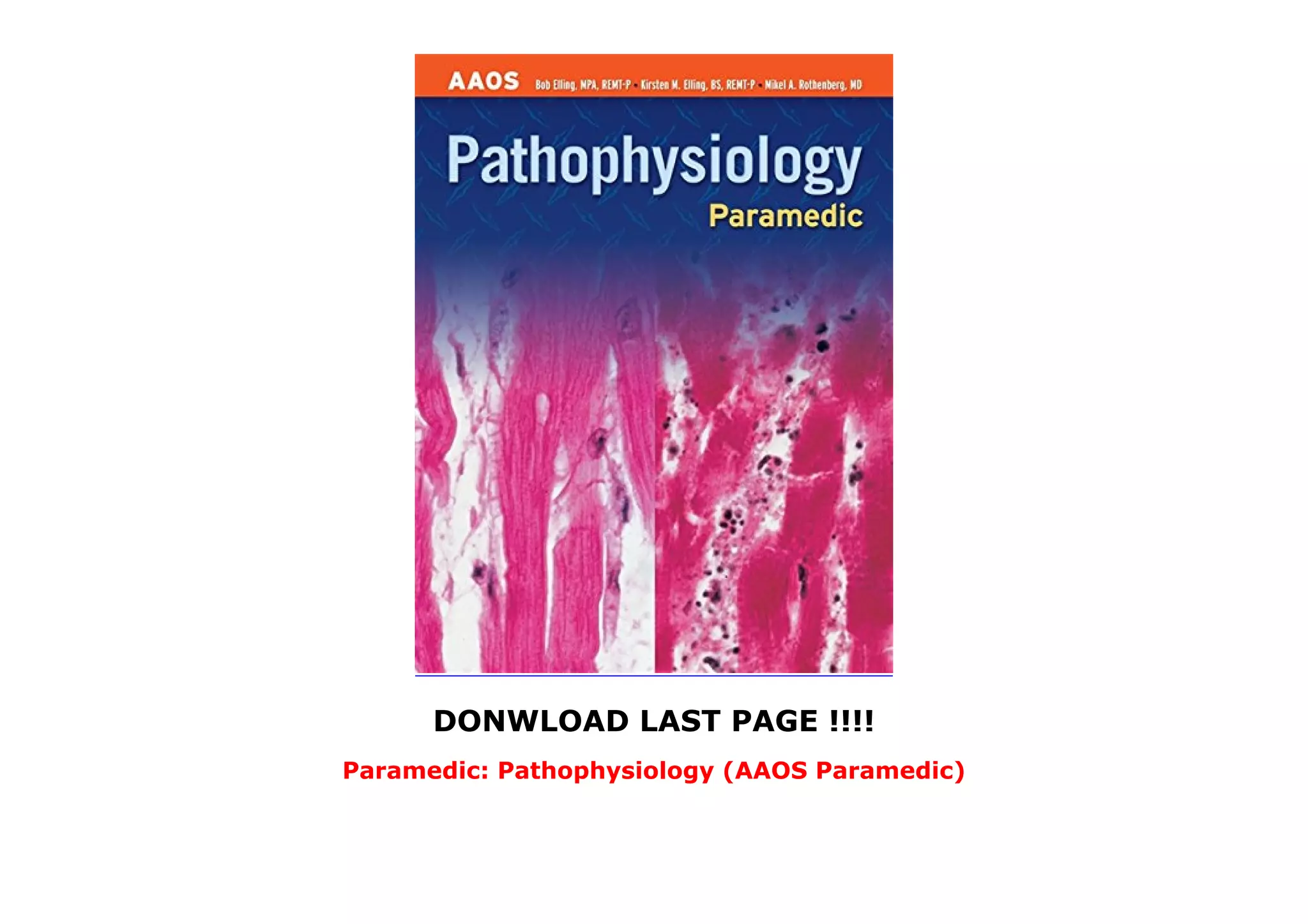 Paramedic: Pathophysiology (AAOS Paramedic) | PDF