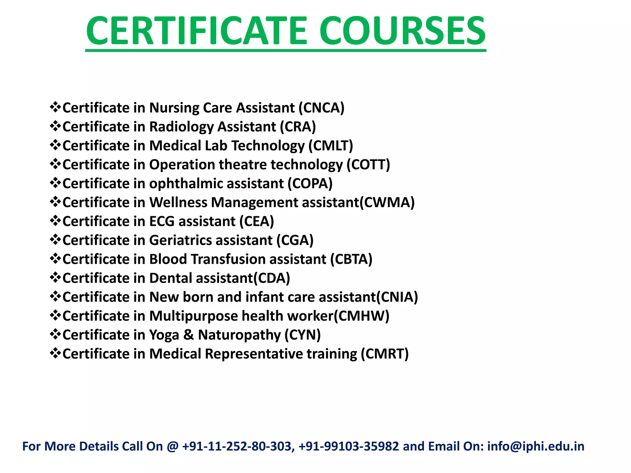 paramedical-courses-iphi | PPTX