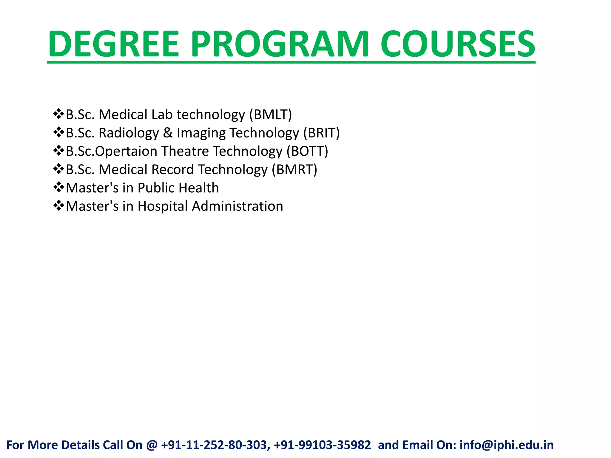 paramedical-courses-iphi | PPTX