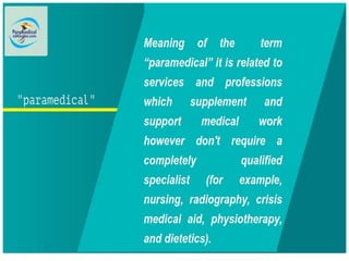 Paramedical courses | PPTX