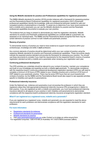 Paramedicine board---fact-sheet---registration-as-a-midwife-and-a-paramedic-dual-registration | PDF