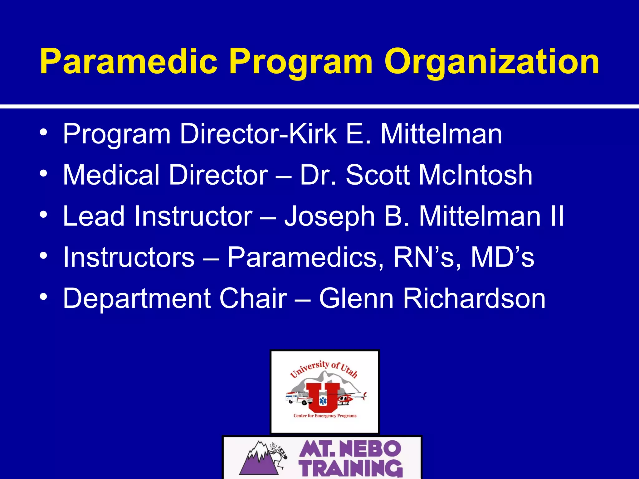 Paramedic Program Overview | PPT
