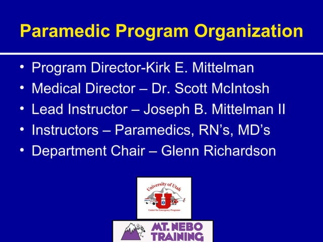 Paramedic Program Overview | PPT