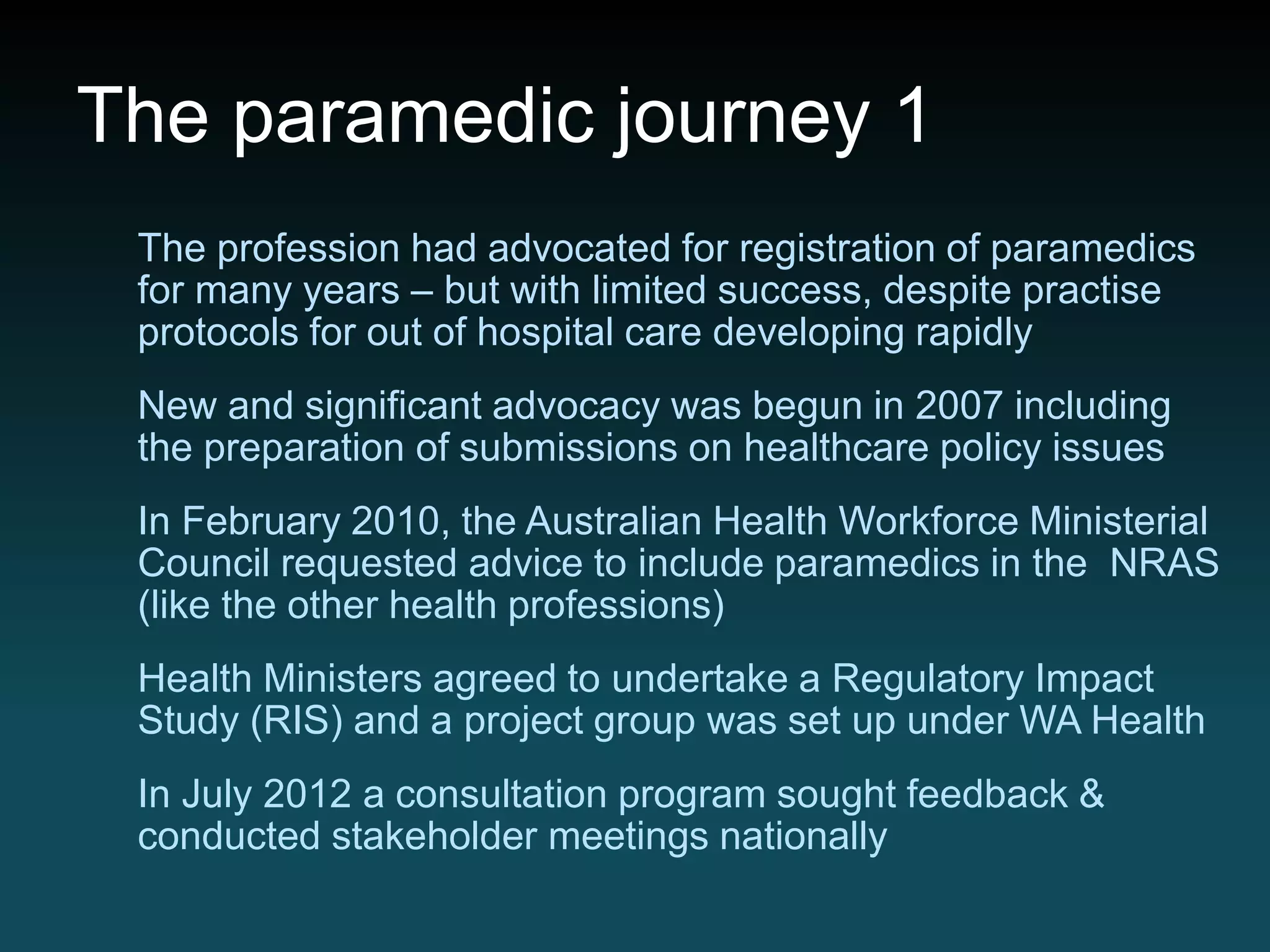 Paramedic registration march_2017 | PPTX