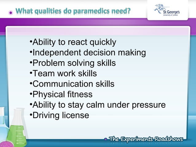 Paramedic Science Roadshow 2010 | PPT