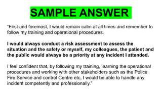 Paramedic Science Degree Interview Questions and Answers | PPTX