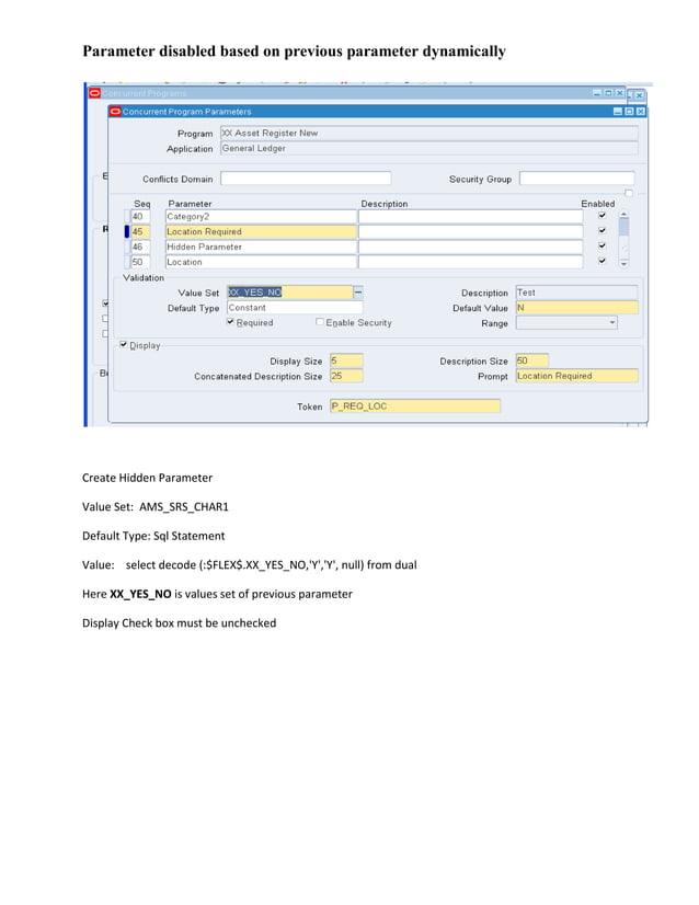 Parameter enabled or disabled dynamically | PDF