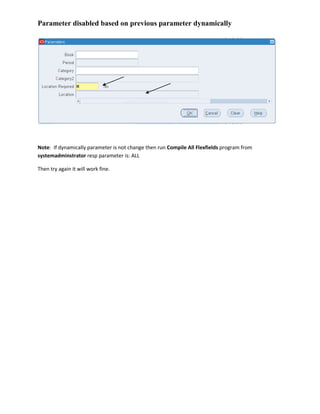 Parameter enabled or disabled dynamically | DOCX