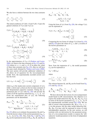 Two compartment model for Patch Clamp | PDF