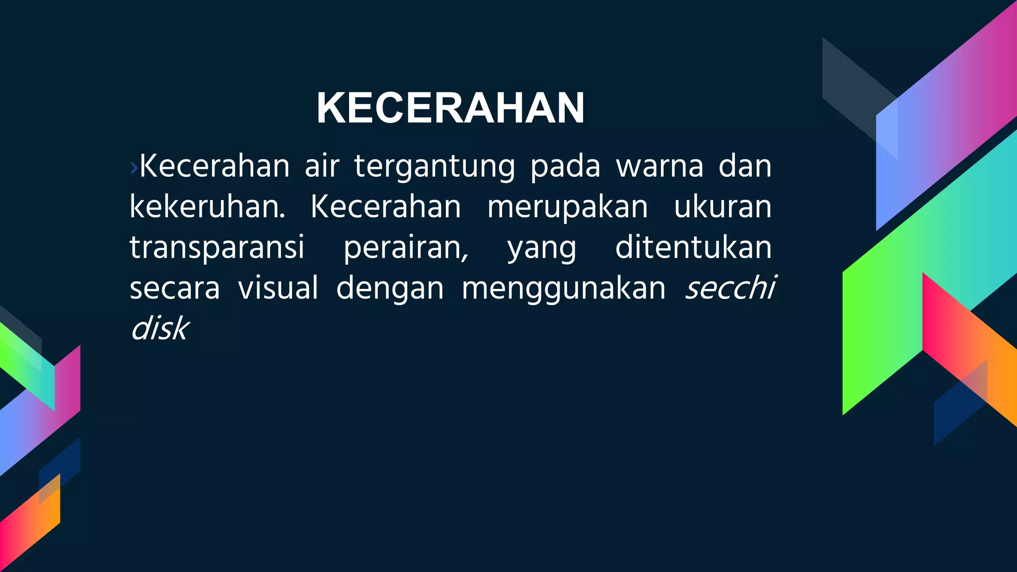Parameter fisika air | PPTX