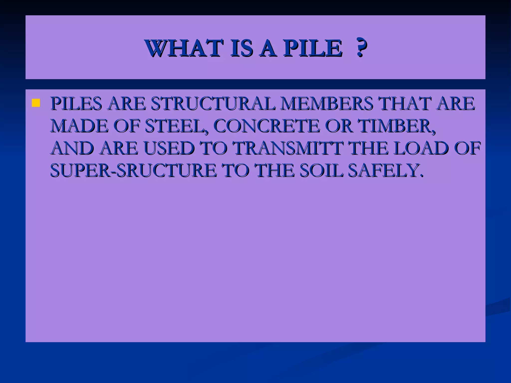 Parameter for pile design | PPT