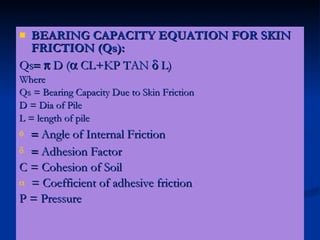 Parameter for pile design | PPT