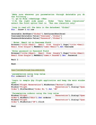 Parameterization is nothing but giving multiple input | PDF