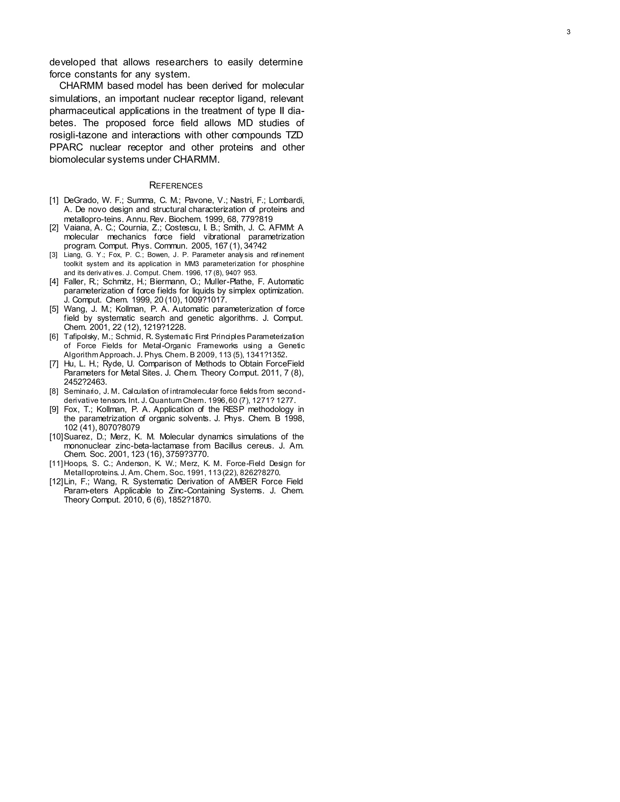 Parameterization Of Force Field Pdf