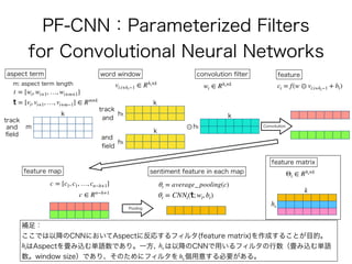 Parameterized convolutional neural networks for aspect level classification | PPT