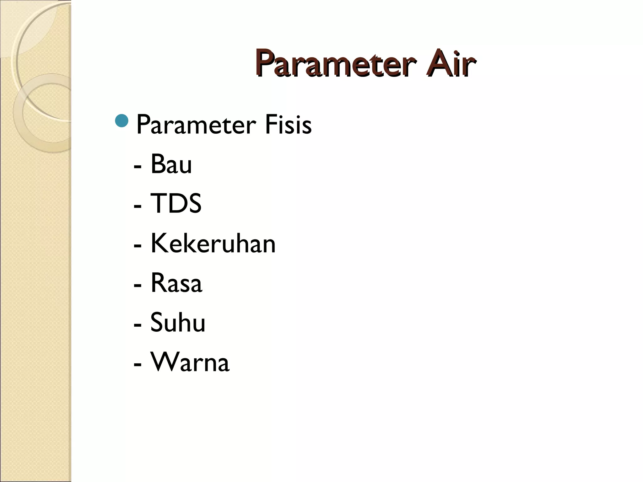 Parameter lingkungan | PPT