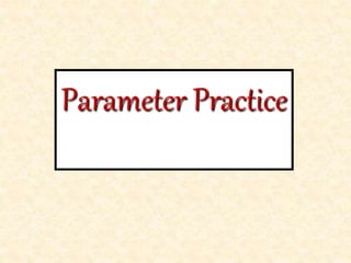Parameter ppt | PPTX