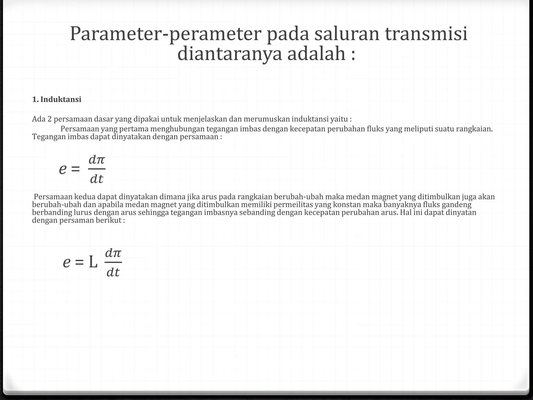 Parameter saluran transmisi 3 fasa | PPTX