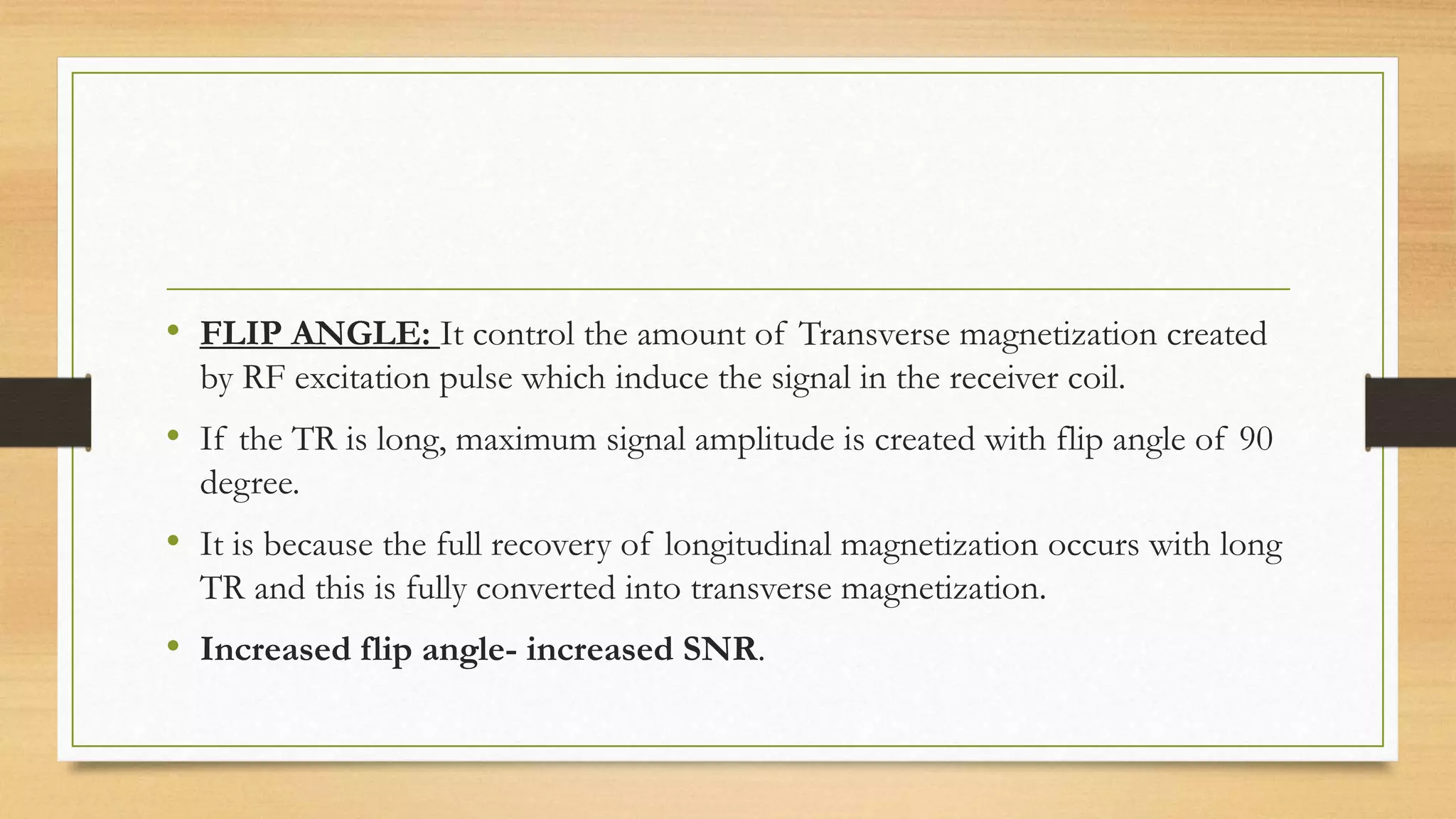 PARAMETERS AND ASSOCIATED Trade-Offs, MRI | PPTX