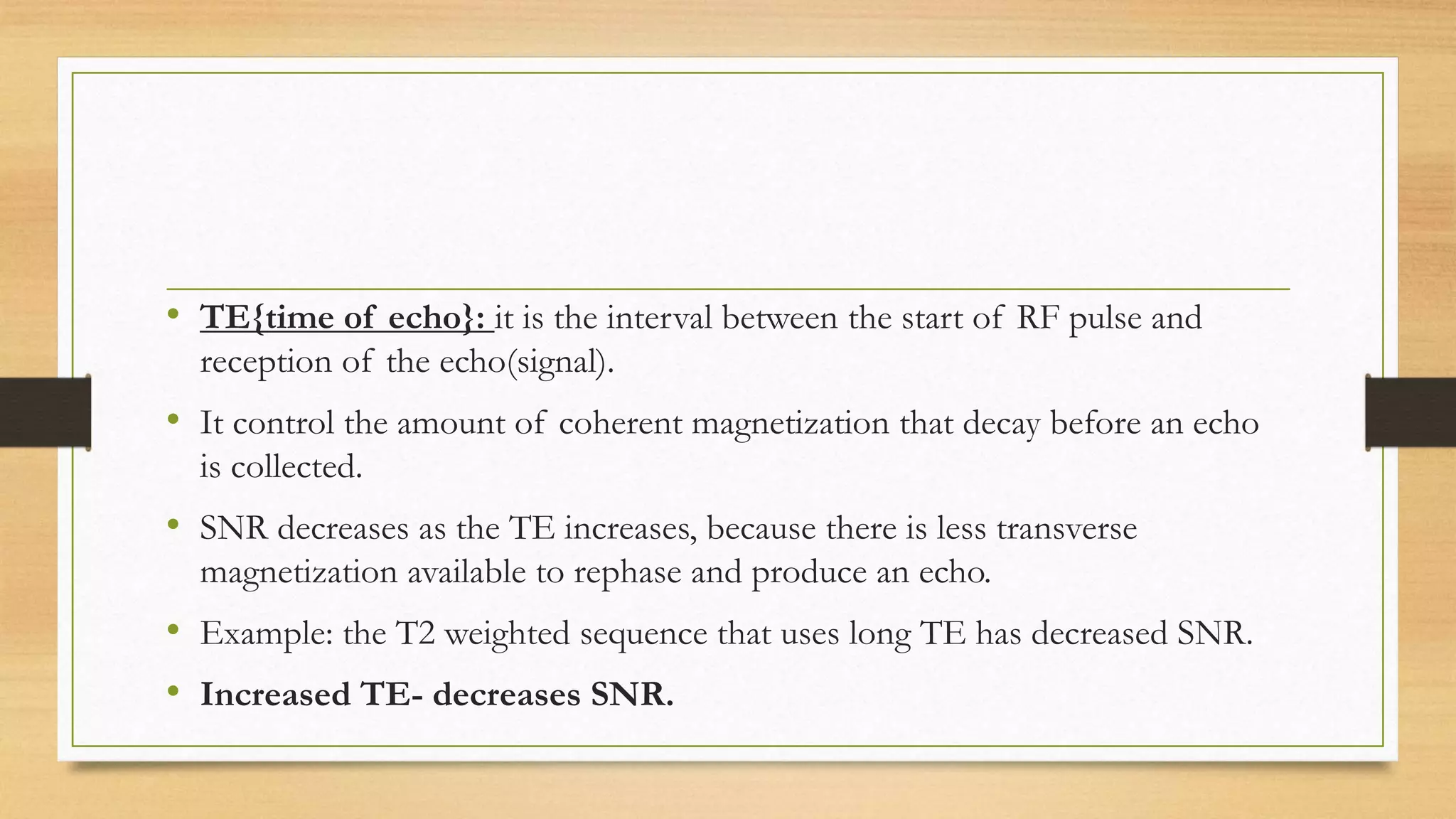 PARAMETERS AND ASSOCIATED Trade-Offs, MRI | PPTX