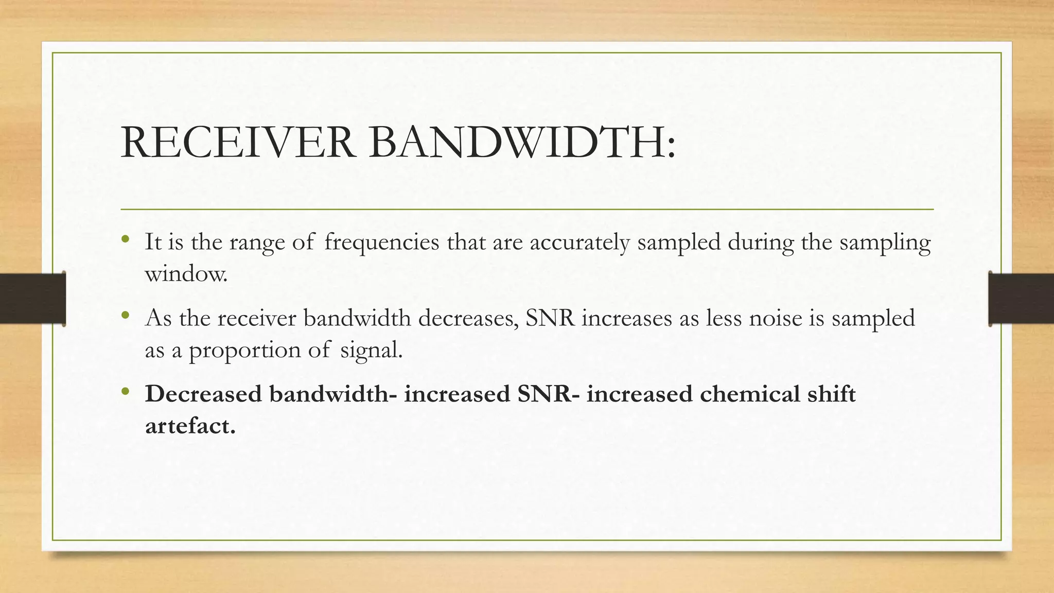 PARAMETERS AND ASSOCIATED Trade-Offs, MRI | PPTX