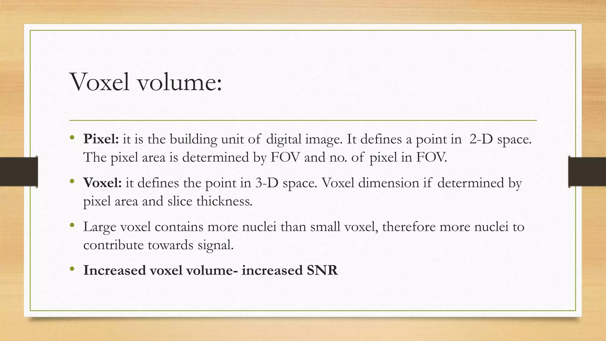 PARAMETERS AND ASSOCIATED Trade-Offs, MRI | PPTX