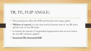 PARAMETERS AND ASSOCIATED Trade-Offs, MRI | PPTX