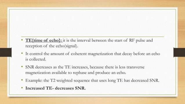 PARAMETERS AND ASSOCIATED Trade-Offs, MRI | PPTX | Digital Audio ...